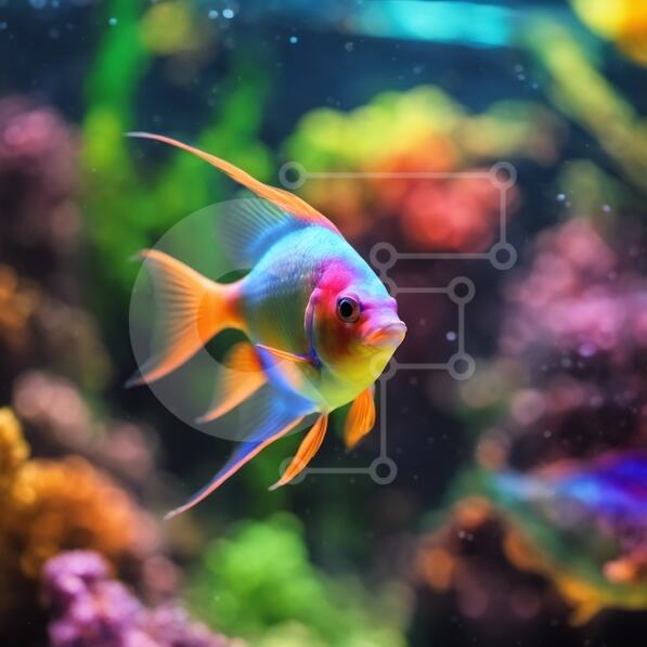 Colorful Fish in an Aquarium stock photo | Creative Fabrica