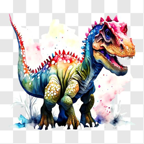 Download Colorful T-Rex Dinosaur in Natural Setting PNGs Online ...