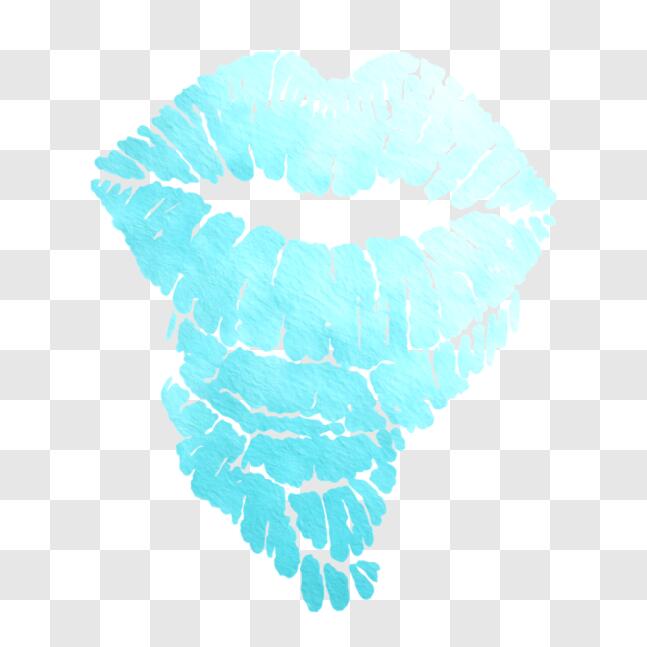 Download Blue Lips with White Streaks - Graphic Design Element PNGs ...