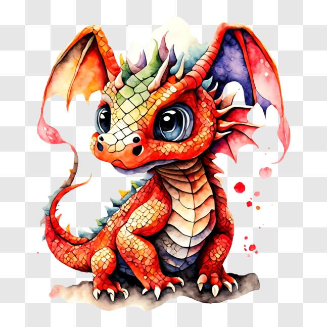 Download Colorful Dragon Floating in Mid-Air PNGs Online - Creative Fabrica