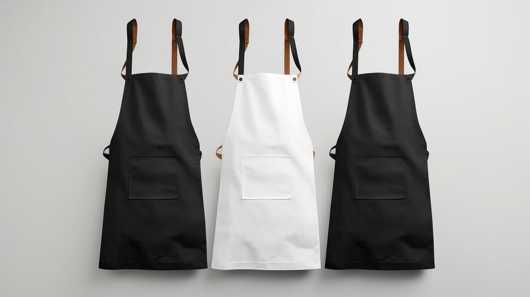 Descarga Conjunto de tres delantales de cocina en blanco y negro ...