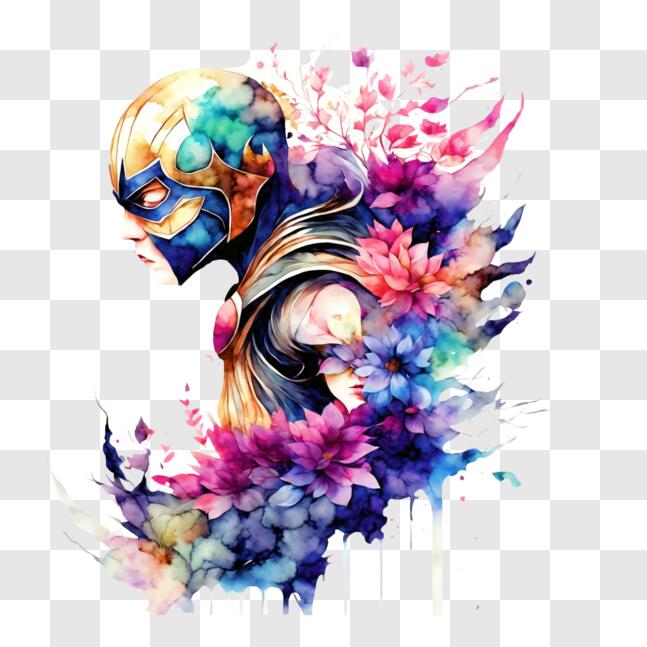 Download Superhero with flowers around his head PNGs Online - Creative ...