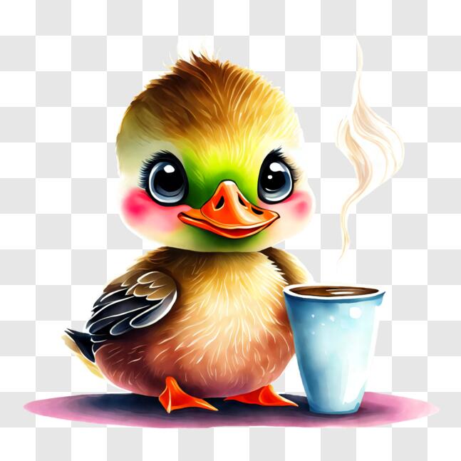 Download Duck and Coffee PNGs Online - Creative Fabrica