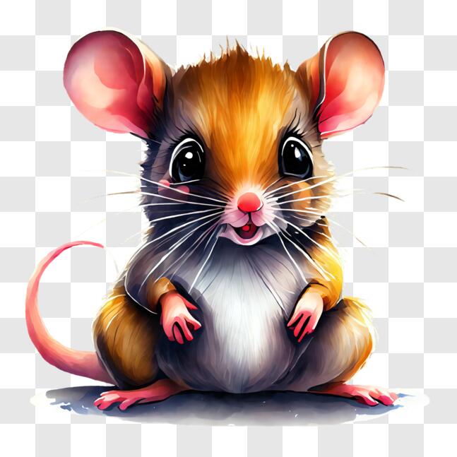 Download Cartoon Mouse Sitting Down PNGs Online - Creative Fabrica