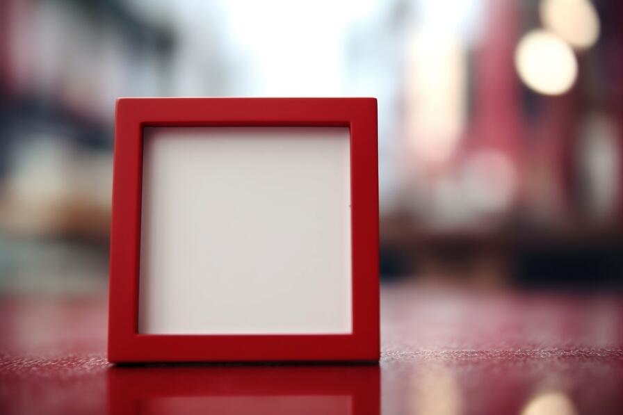 Download Red Picture Frame on Empty Table Mockups Online - Creative Fabrica
