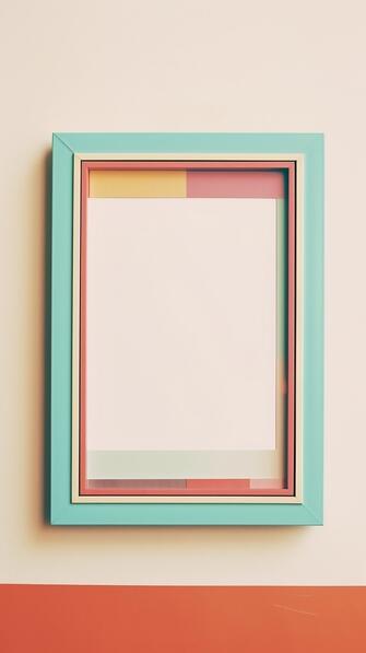 Download Blank Picture Frame Hanging on Orange Wall Mockups Online ...