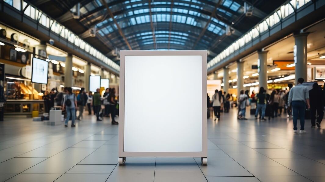 Download Blank Billboard in an Indoor Shopping Mall Mockups Online ...