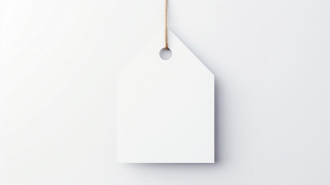 Download White Price Tag Hanging on Rope - Blank Space for Pricing ...