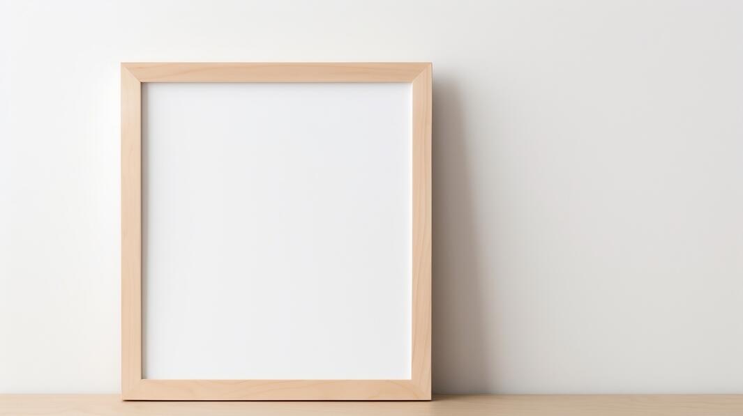 Download Empty Wooden Frame on Wooden Table Mockups Online - Creative ...