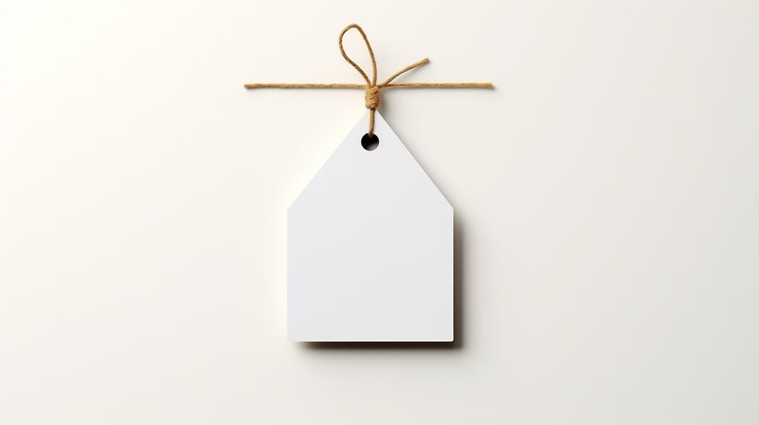 Download White House Tag Hanging on Rope for Gift Wrapping Mockups ...