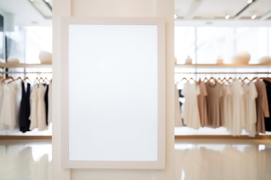 Download Empty Clothing Store with White Frame Mockups Online ...
