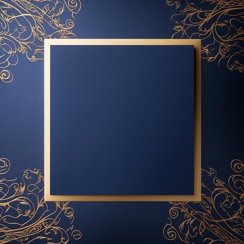 Download Elegant Dark Blue Background with Gold Frame Mockups Online ...
