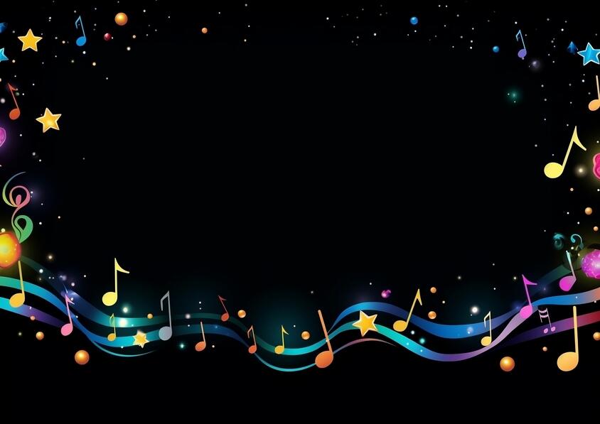 Download Colorful Musical Notes and Stars Background Backgrounds Online ...