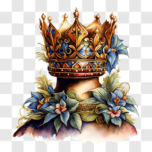 Download Blue Flower Crown - Symbol of Royalty and Elegance PNGs Online ...
