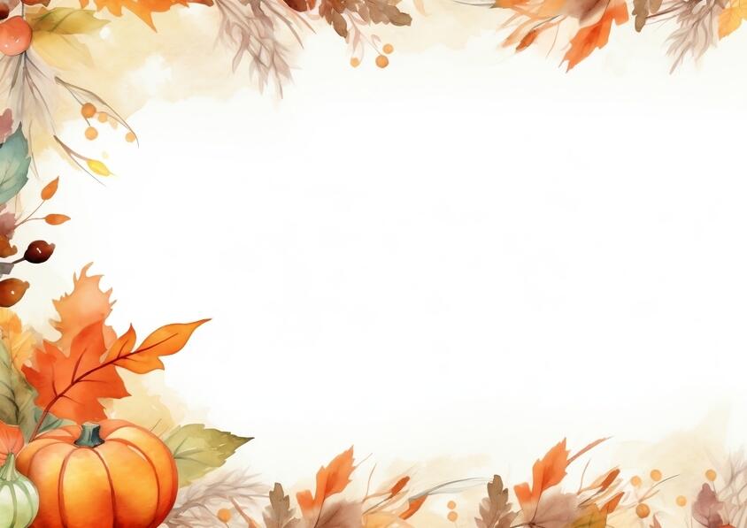 Download Autumn-themed Frame with Pumpkins, Leaves, and Acorns ...