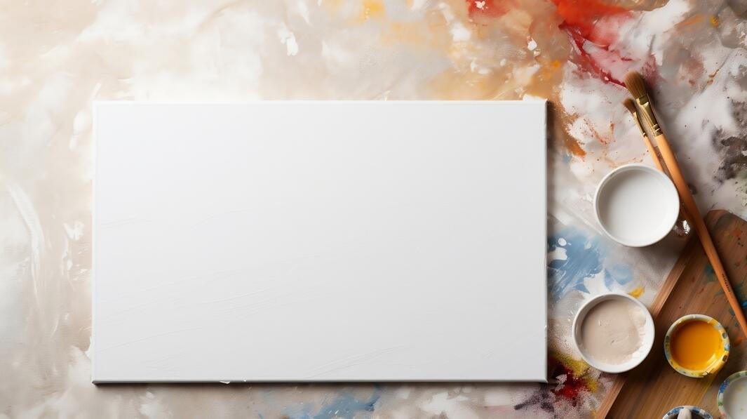 Download Artistic Supplies on White Canvas Mockups Online - Creative ...