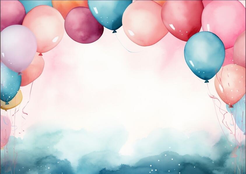 Download Colorful Background with Floating Balloons Backgrounds Online ...
