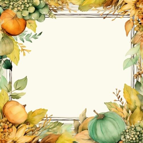 Download Autumn Watercolor Frame for Thanksgiving Celebrations ...