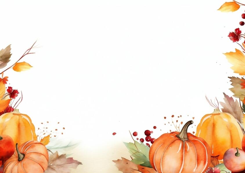 Download Colorful Autumn Background with Pumpkins and Leaves ...