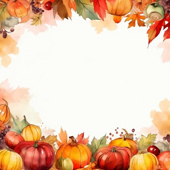 Download Colorful Fall-Inspired Background with Pumpkins and Leaves ...