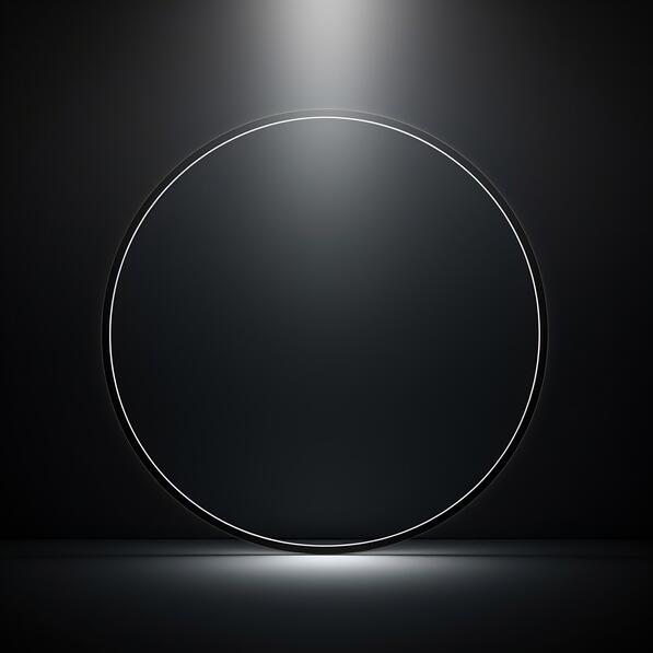 Download Black Circle Empty Frame for Artwork - 3D Render Mockups ...