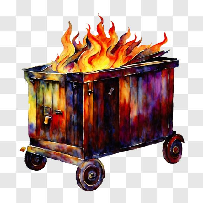 Download Colorful Fire Cart with Flames PNGs Online - Creative Fabrica