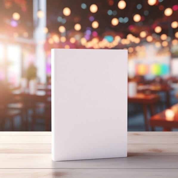 Download Blank Book Display for Menus and Promotions Mockups Online ...