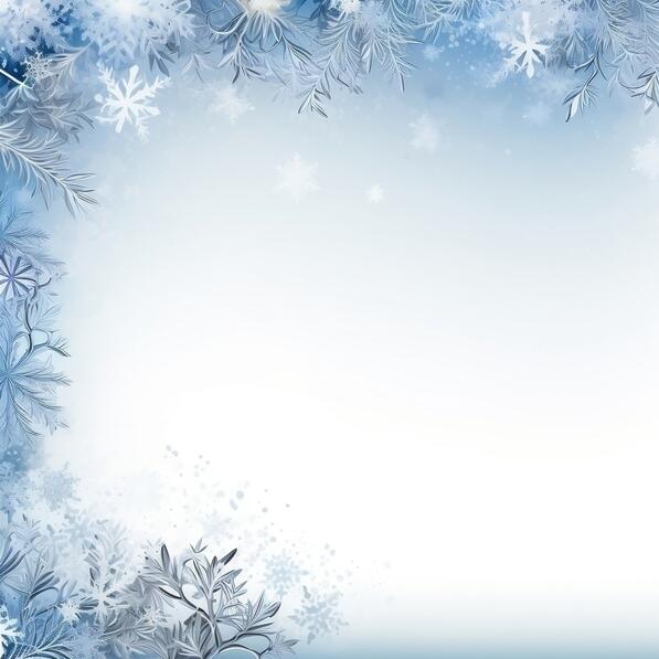 Download Snowy Winter Background with Blue and White Snowflakes ...