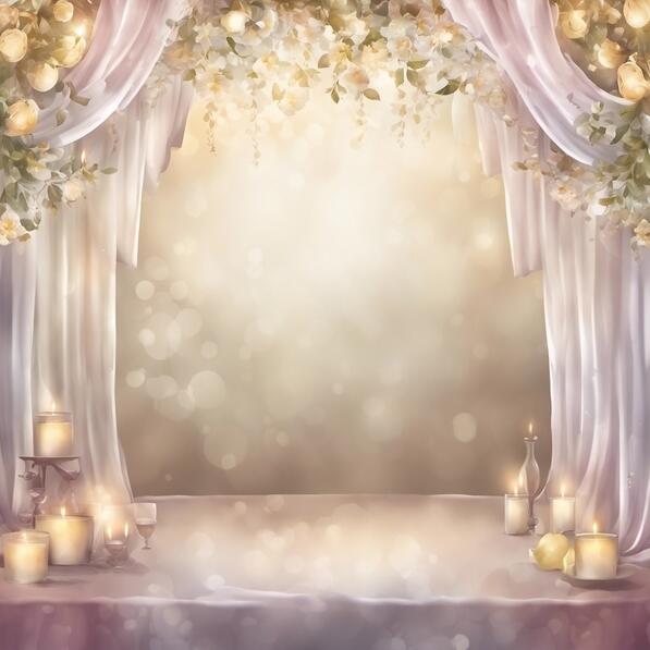 Download Elegant Wedding Stage with Candles and Flowers Backgrounds ...
