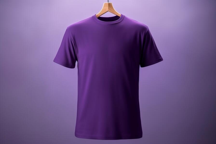 Download Purple T-Shirt Mockup on Wooden Hanger Mockups Online ...