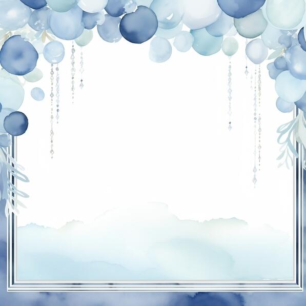 Download Blue Balloon Frame for Special Occasions Backgrounds Online ...