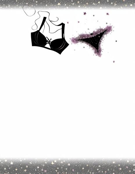 Download Black and White Lingerie Frame with Glittery Stars Backgrounds ...