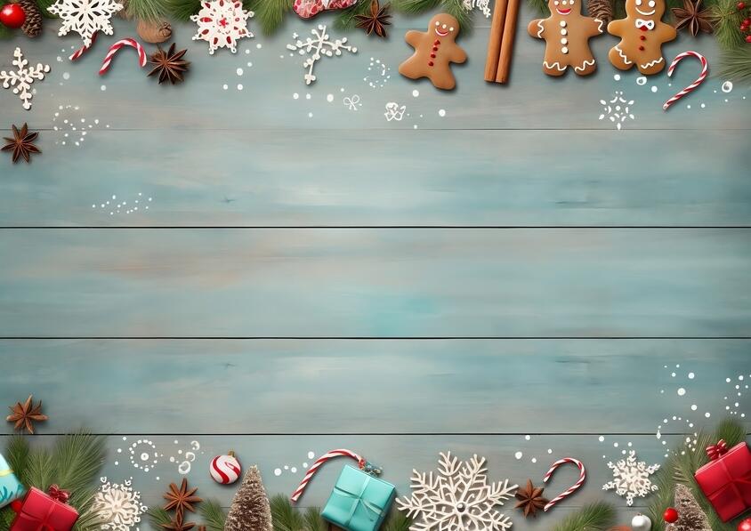 Download Festive Christmas Background with Decorations Backgrounds ...