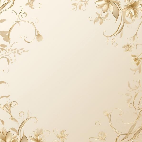 Download Elegant Beige Background with Ornate Gold Floral Frame ...