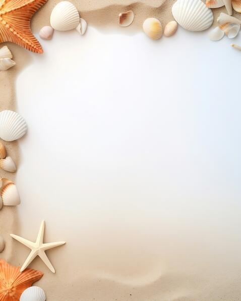 Download Seashell Frame on Sandy Beach Backgrounds Online - Creative ...