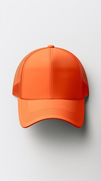Download Orange Baseball Cap on White Background Mockups Online ...