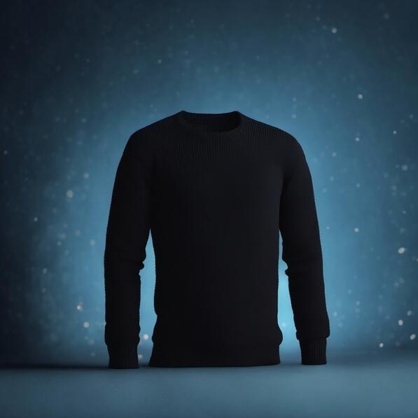 Download Black Sweater with Abstract Star Background Mockups Online ...
