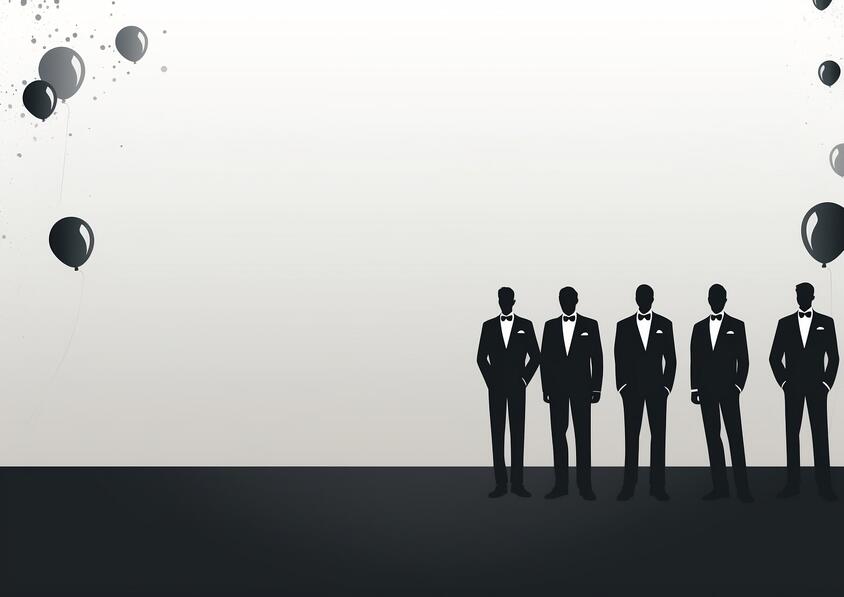 Download Groomsmen Silhouette with Balloons Backgrounds Online ...