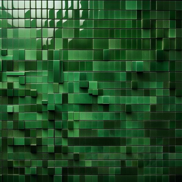 Descarga Fondo de Pared con Azulejos Verdes con Varios Tamaños y Formas ...