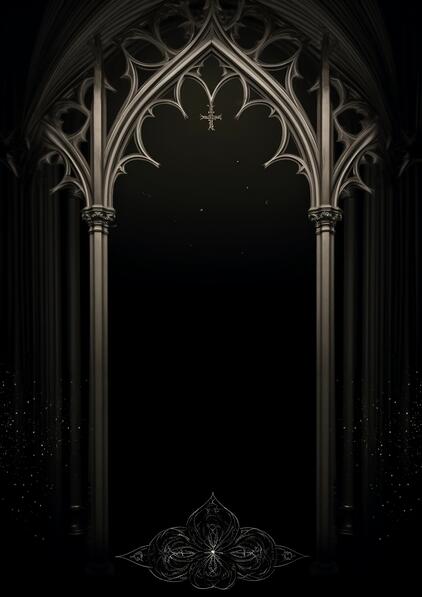 Download Gothic Archway with Lights on a Dark Background Backgrounds ...
