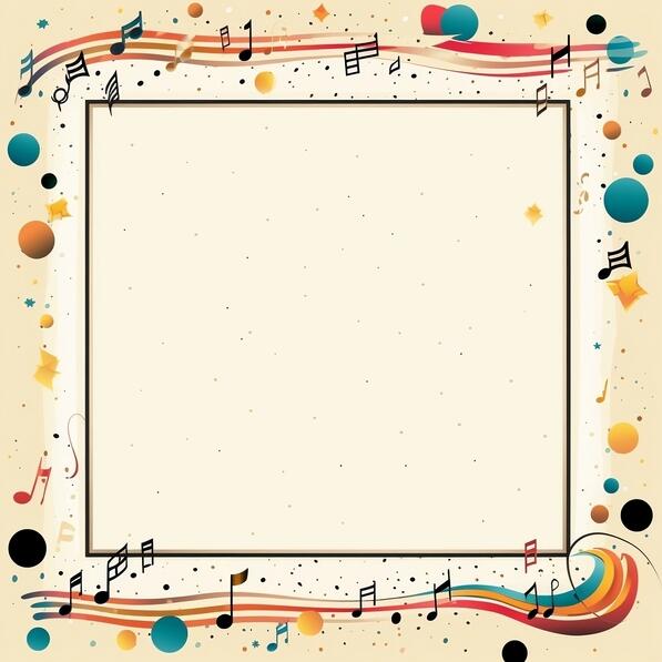 Download Colorful Musical Notes Frame for Creative Projects Backgrounds ...