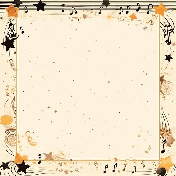 Download Musical Notes and Stars Frame for Artistic Background ...