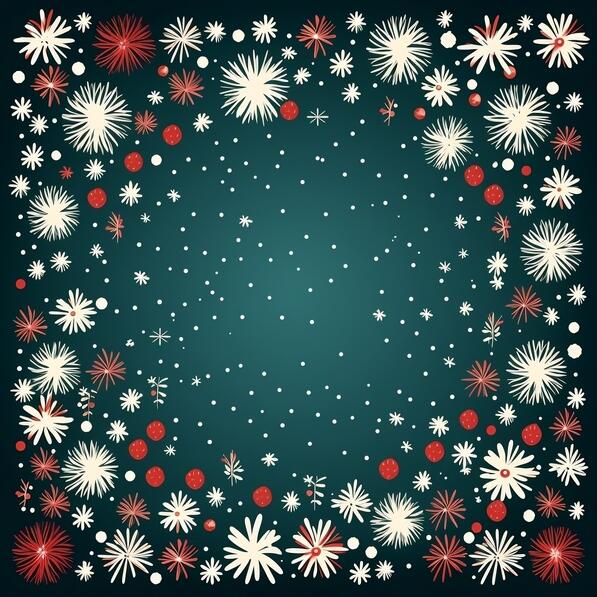 Download Red and White Snowflake Frame for Holiday Decor Backgrounds ...