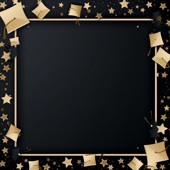 Download Elegant Graduation Background with Gold Stars and Hats ...