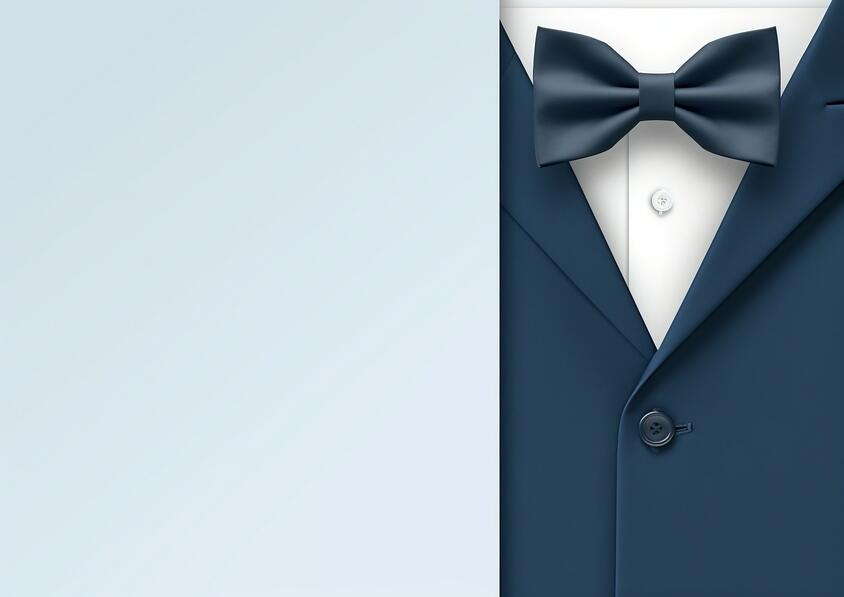 Download Blue Suit with Elegant Bow Tie on White Background Backgrounds ...