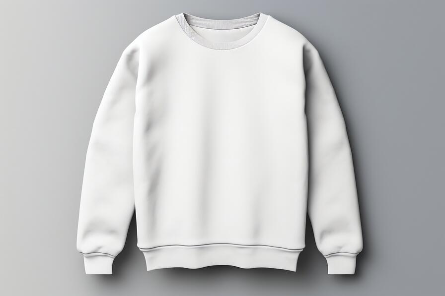 Baixe Mockup de Moletom Branco em Fundo Cinza Mockups - Creative Fabrica
