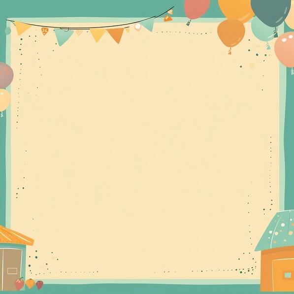 Download Colorful Birthday Party Background with Balloons and Houses ...