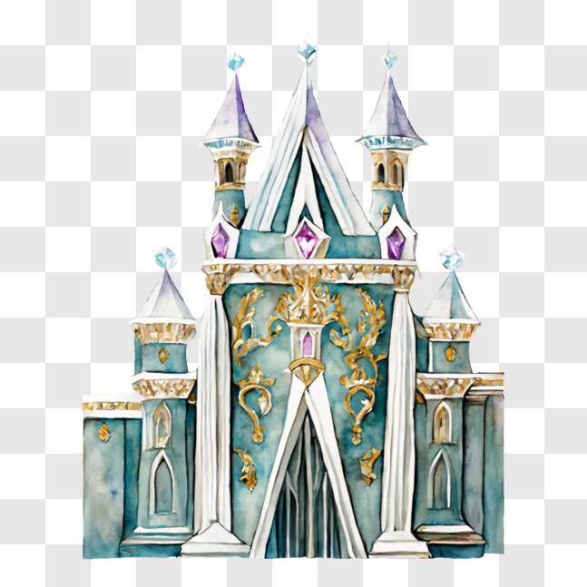 Download Watercolor Castle Inspired by Disney's Snow White and the ...