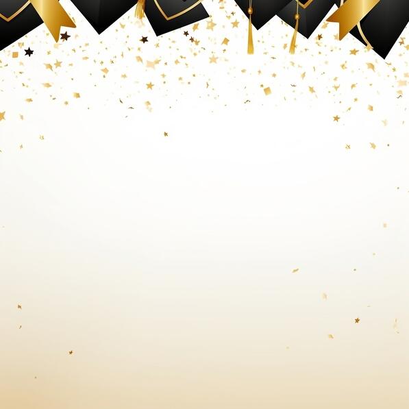 Baixe Fundo de Formatura com Confetes Pretos e Dourados em Bege ...