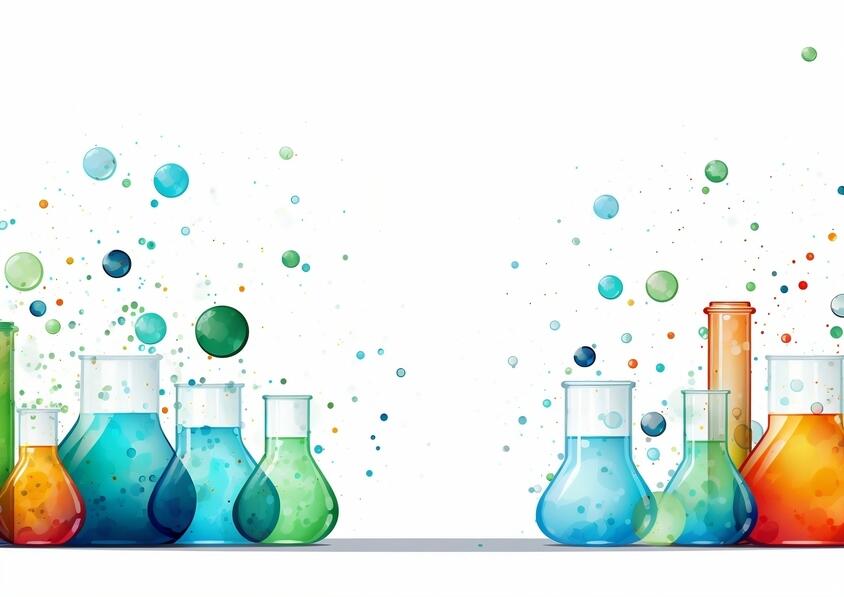 Download Colorful Laboratory Beakers with Bubbles Backgrounds Online ...